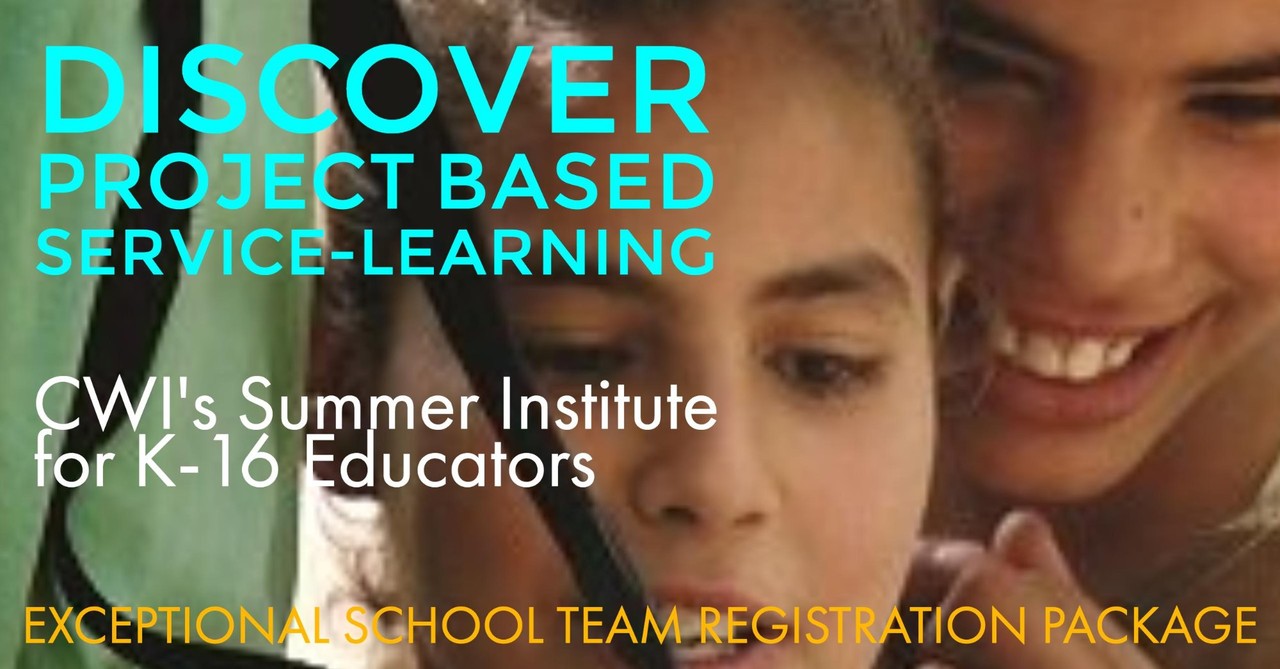 THIS SUMMER—Discover Project Based Service-Learning THIS SUMMER—Discover Project Based Service-Learning