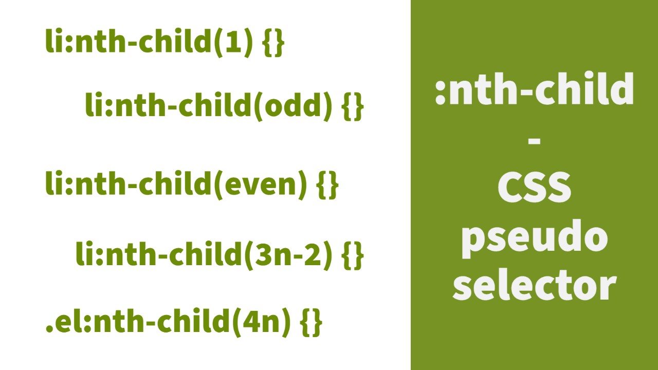 :nth-child - CSS pseudo selector in CSS :nth-child - CSS pseudo selector in CSS