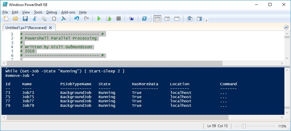 Powershell Parallel Processing Powershell Parallel Processing