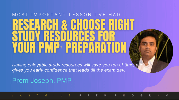 PMP® Lessons Learned - Prem Joseph, PMP PMP® Lessons Learned - Prem Joseph, PMP