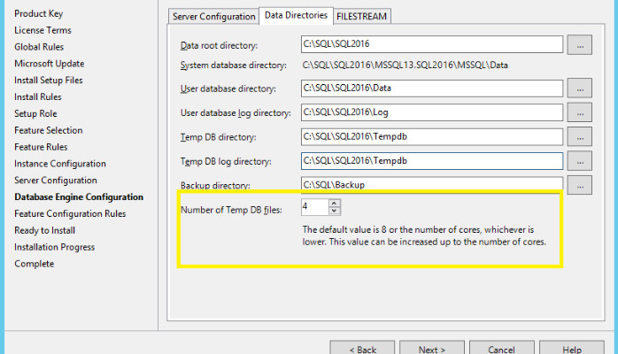 SQL Server 2016 setup: tempdb SQL Server 2016 setup: tempdb