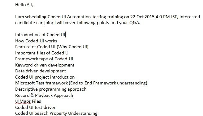 VSTS, Coded UI Automation Training session VSTS, Coded UI Automation Training session