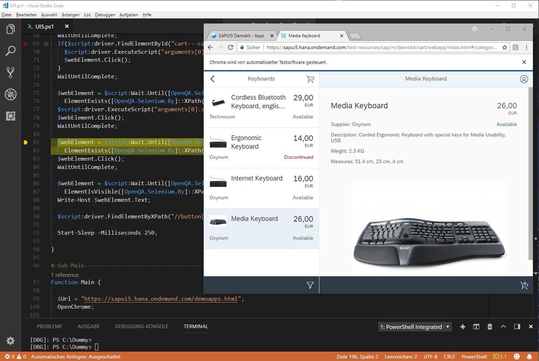 PowerShell Code Example -Testautomation from an SAP UI5 Application ... PowerShell Code Example -Testautomation from an SAP UI5 Application ...