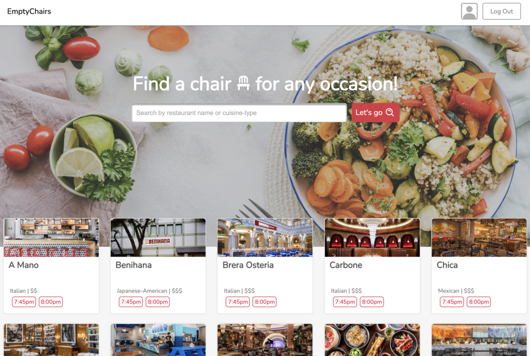 Empty Chairs: Your Next React-Redux-Rails OpenTable Clone Empty Chairs: Your Next React-Redux-Rails OpenTable Clone