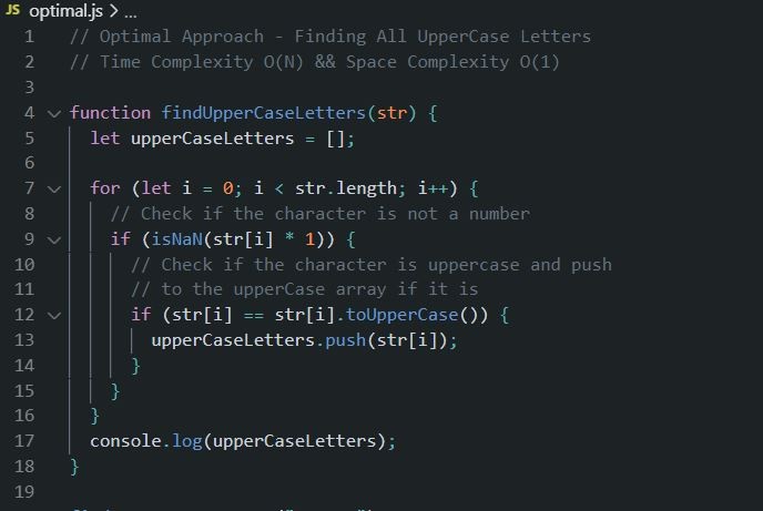 Finding Uppercase Letters in a String Finding Uppercase Letters in a String