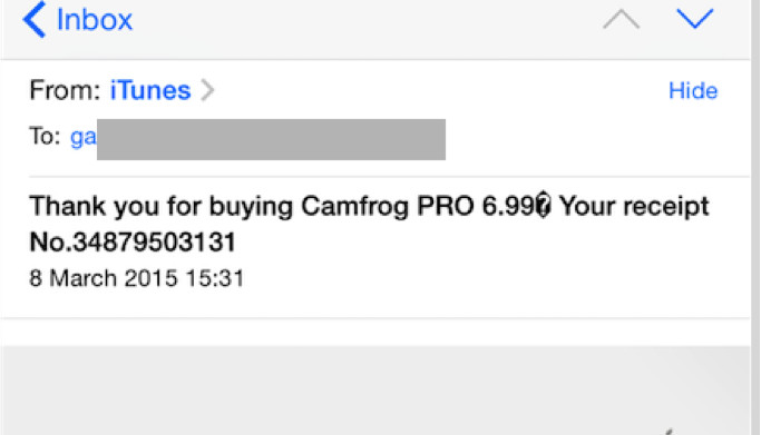 Fake email from Fake email from