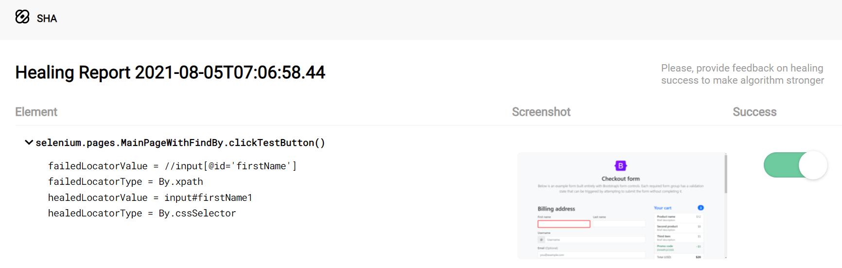 Self Healing implementation in Selenium Framework using Healenium Self Healing implementation in Selenium Framework using Healenium