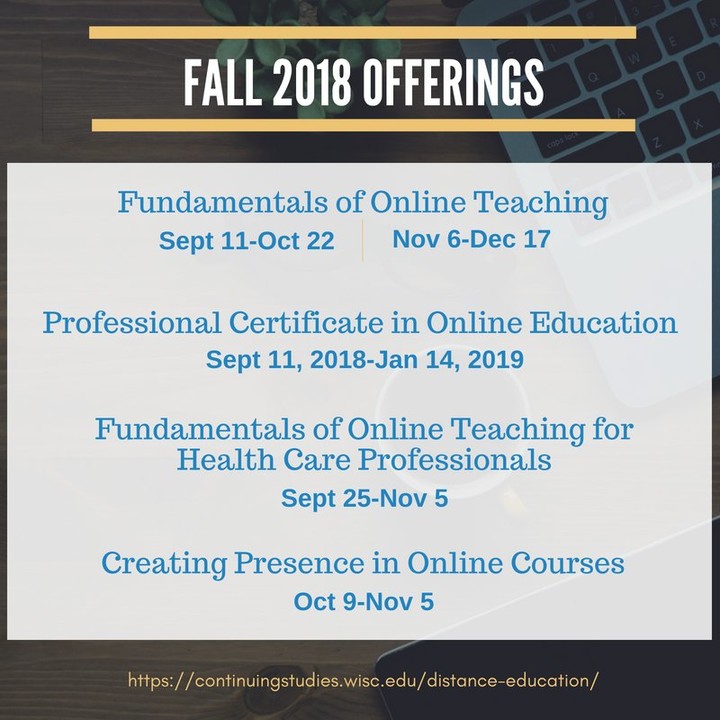 UW-Madison Distance Education Professional Development Courses UW-Madison Distance Education Professional Development Courses
