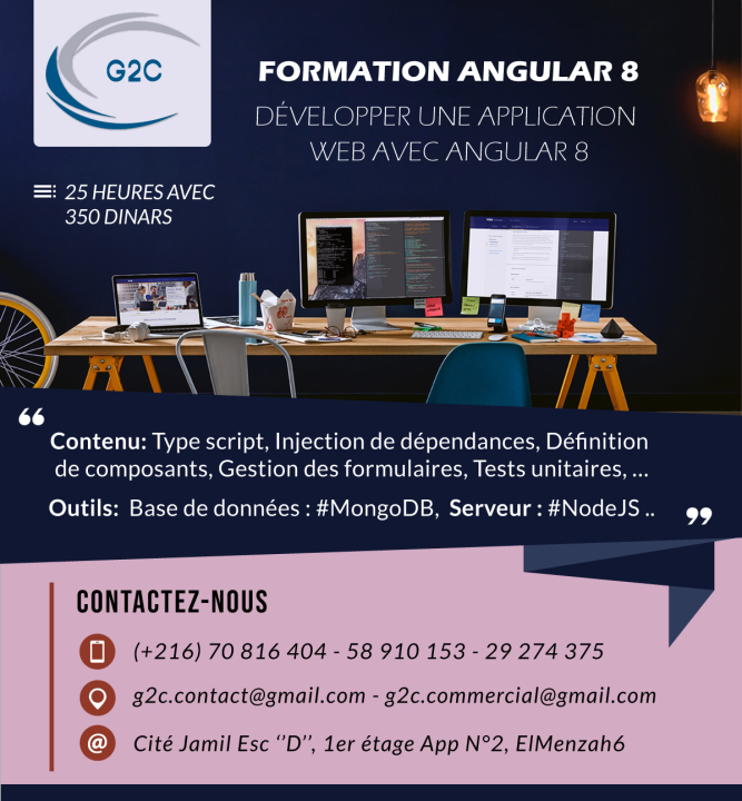 Formation Pratique en Angular 8 Formation Pratique en Angular 8
