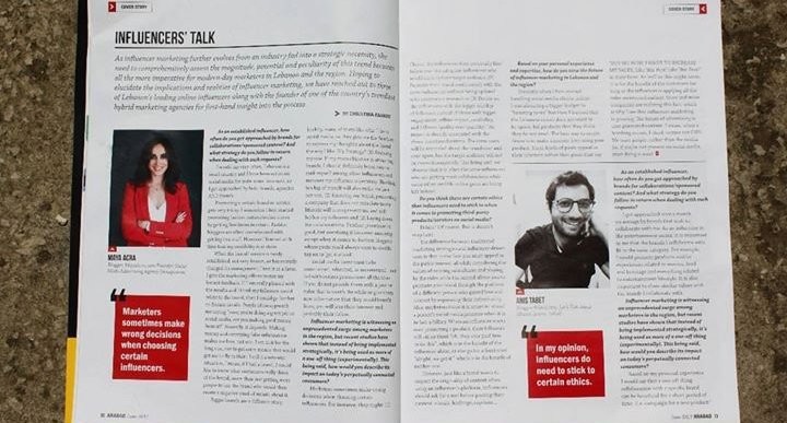 Influencer Marketing - My Feature Interview on @ArabAd Magazine - @mayaacra Influencer Marketing - My Feature Interview on @ArabAd Magazine - @mayaacra