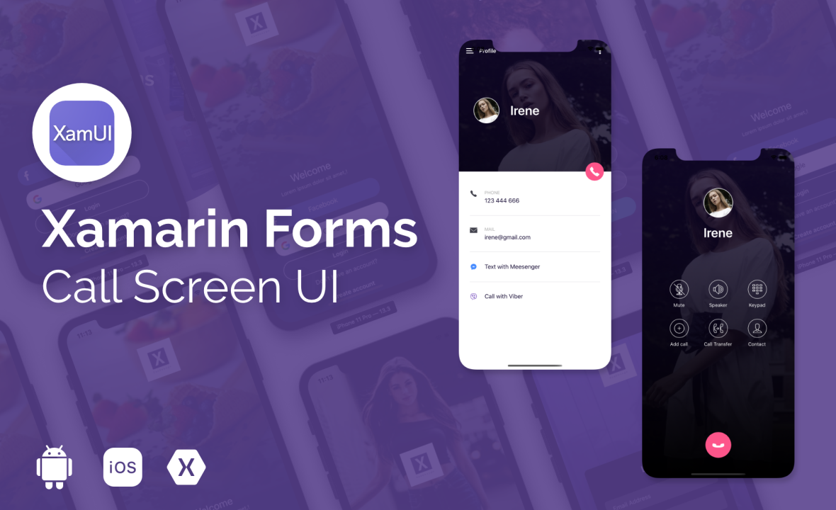XamCall Xamarin Forms Call Screen Design (Github Code) XamCall Xamarin Forms Call Screen Design (Github Code)