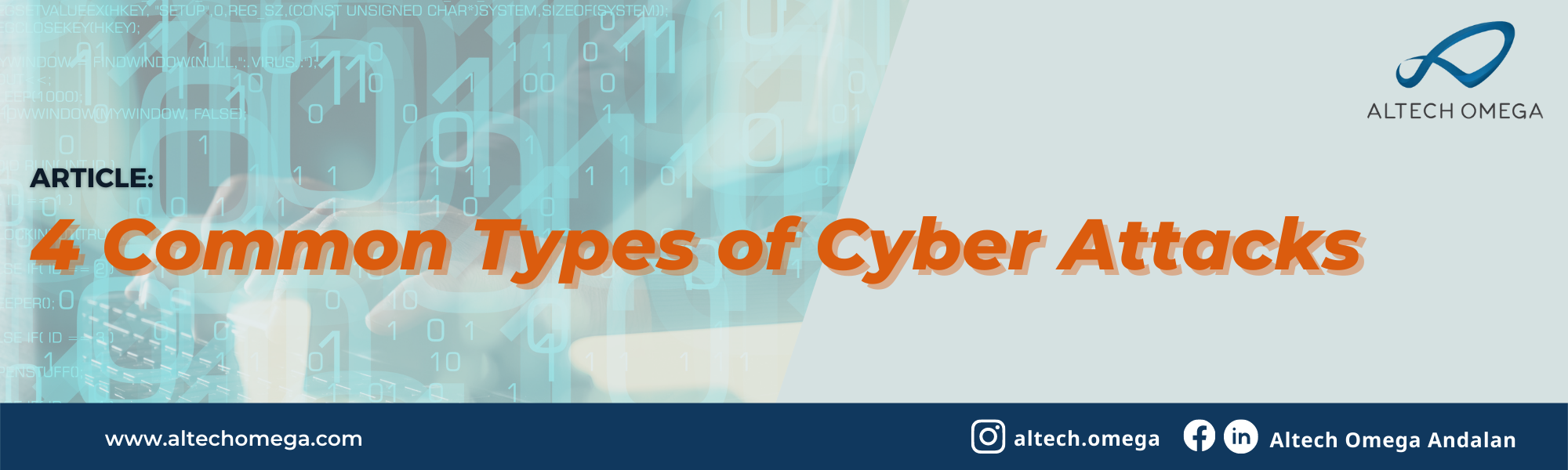 4 Common Types of Cyber Attacks 4 Common Types of Cyber Attacks