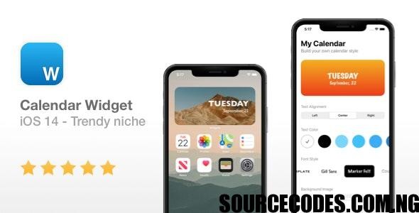 Free New iOS 14 – Calendar Widget App Source Code Free New iOS 14 – Calendar Widget App Source Code