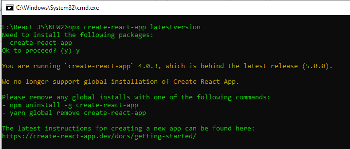 create-react-app not working create-react-app not working