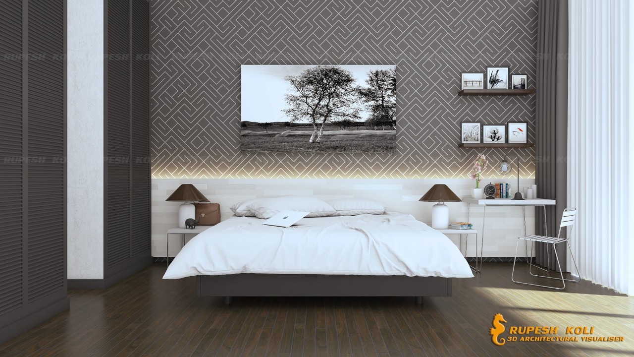 Bedroom rendered in 3D Max & v_ray. Bedroom rendered in 3D Max & v_ray.