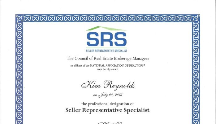 LOCAL REALTOR AWARDED SRS DESIGNATION LOCAL REALTOR AWARDED SRS DESIGNATION