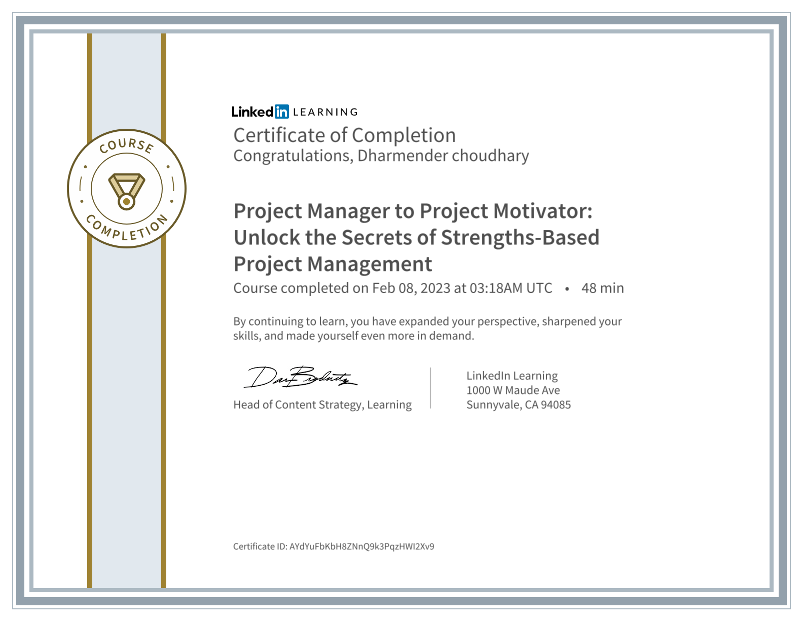 Dharmendra choudhary on LinkedIn: Certificate of Completion Dharmendra choudhary on LinkedIn: Certificate of Completion