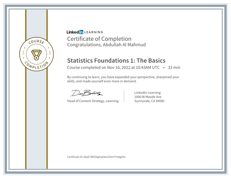 Abdullah Al Mahmud on LinkedIn: Certificate of Completion Abdullah Al Mahmud on LinkedIn: Certificate of Completion