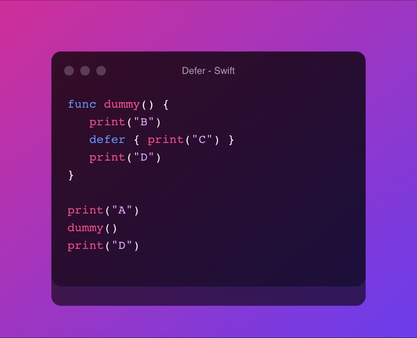 Sơn Hoàng on LinkedIn: #ios #swift #defer Sơn Hoàng on LinkedIn: #ios #swift #defer