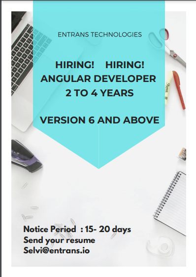 Selvi Arunachalam on LinkedIn: #angulardeveloper #angularjobs # ... Selvi Arunachalam on LinkedIn: #angulardeveloper #angularjobs # ...