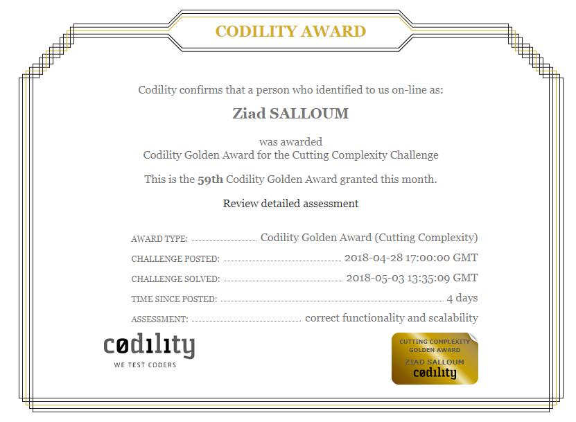 Ziad Salloum on LinkedIn: Another Codility challenge solved. Codility ... Ziad Salloum on LinkedIn: Another Codility challenge solved. Codility ...