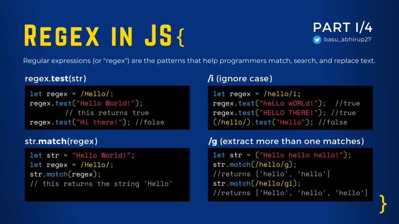 Abhirup Basu on LinkedIn: #regex #javascript #webdevelopment # ... Abhirup Basu on LinkedIn: #regex #javascript #webdevelopment # ...