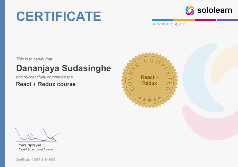 Lahiru Dananjaya Sudasinghe on LinkedIn: #reactjs #redux #sololearn Lahiru Dananjaya Sudasinghe on LinkedIn: #reactjs #redux #sololearn