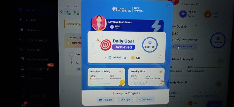 Lavanya Madduluru on LinkedIn: #day21 #learningprogress #nxtwave ... Lavanya Madduluru on LinkedIn: #day21 #learningprogress #nxtwave ...