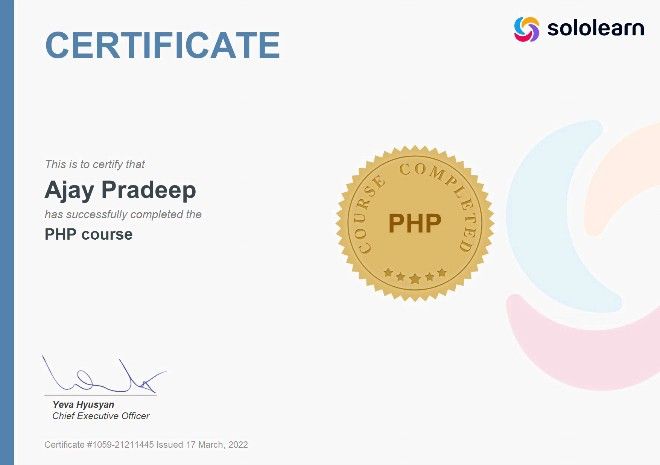 Ajay Pradeep on LinkedIn: #sololearn #php Ajay Pradeep on LinkedIn: #sololearn #php