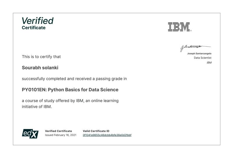 SOURABH SOLANKI on LinkedIn: #python #datascience #opportunity #edx SOURABH SOLANKI on LinkedIn: #python #datascience #opportunity #edx
