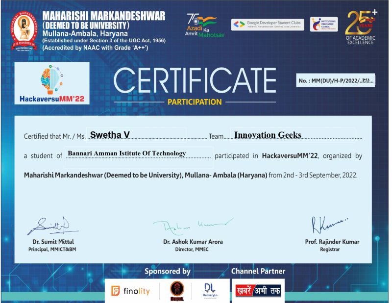 SWETHA V on LinkedIn: #team #innovationgeeks SWETHA V on LinkedIn: #team #innovationgeeks