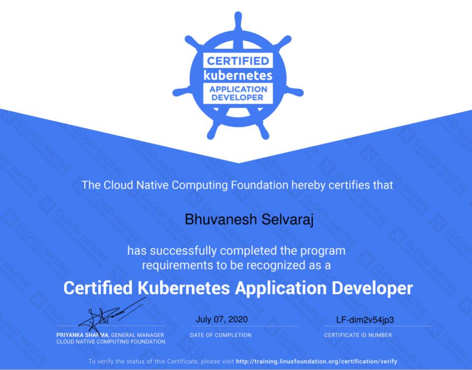 Bhuvanesh Selvaraj on LinkedIn: #ckad #udemy #kubernetes #k8s # ... Bhuvanesh Selvaraj on LinkedIn: #ckad #udemy #kubernetes #k8s # ...