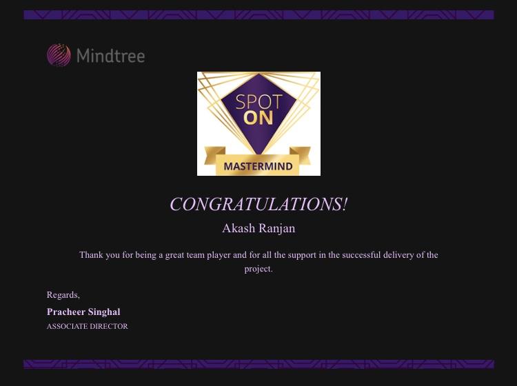 Akash Ranjan on LinkedIn: #awards #recognition Akash Ranjan on LinkedIn: #awards #recognition