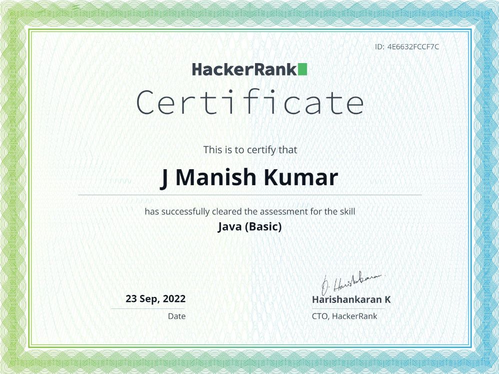 J Manish Kumar on LinkedIn: #hackerrank #java #javaprogramming # ... J Manish Kumar on LinkedIn: #hackerrank #java #javaprogramming # ...