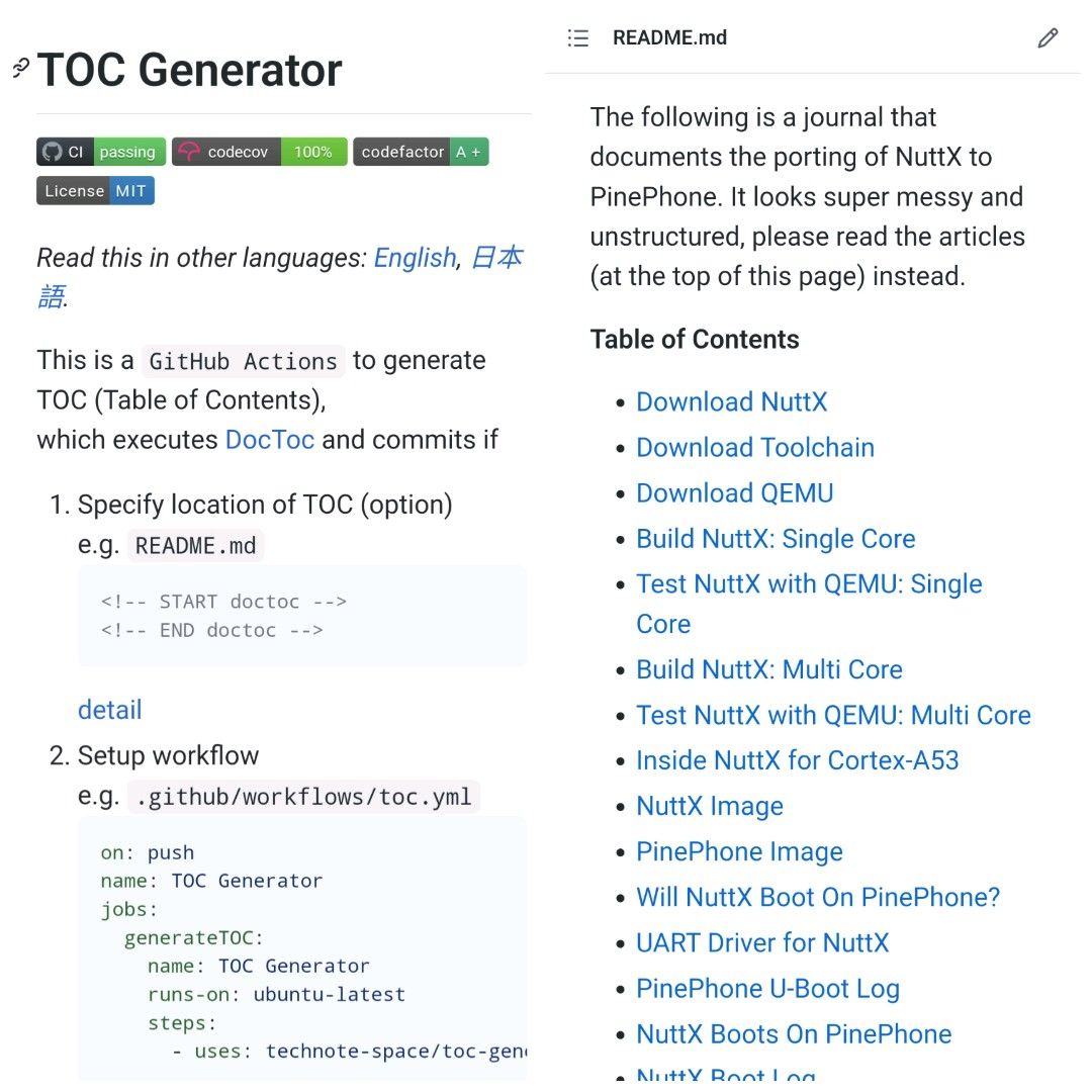 Lup Yuen Lee on LinkedIn: Generate Table of Contents in GitHub Actions ... Lup Yuen Lee on LinkedIn: Generate Table of Contents in GitHub Actions ...
