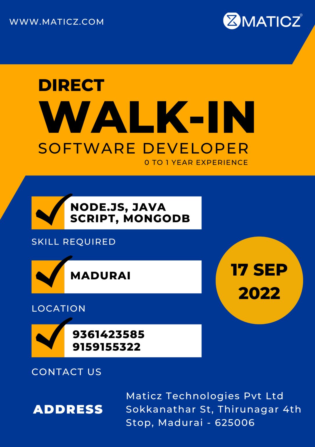 Punith Kumar Baskaran on LinkedIn: #nodejs #walkininterview #mern # ... Punith Kumar Baskaran on LinkedIn: #nodejs #walkininterview #mern # ...