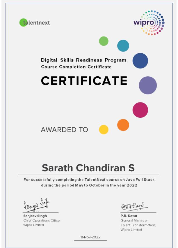 Sarath Chandiran S on LinkedIn: #javafullstackdeveloper #javaprogrammer Sarath Chandiran S on LinkedIn: #javafullstackdeveloper #javaprogrammer