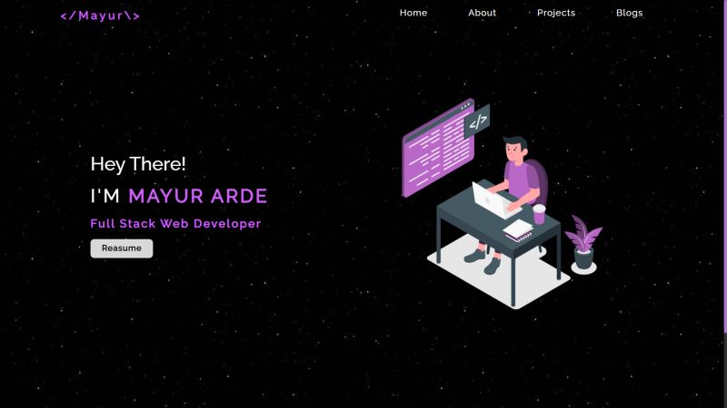 Mayur Arde on LinkedIn: #react #portfoliowebsite Mayur Arde on LinkedIn: #react #portfoliowebsite