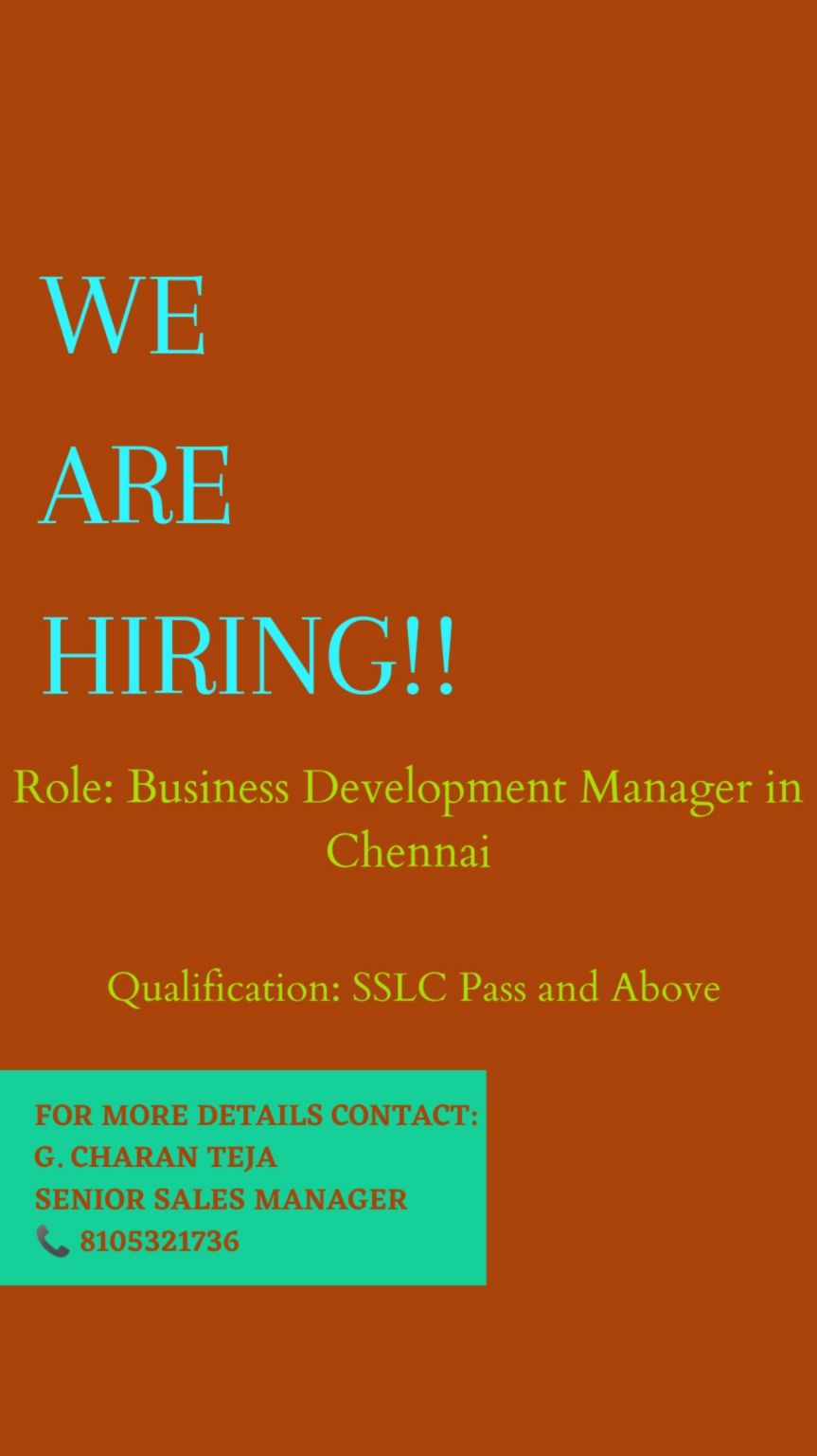 Charan Teja G on LinkedIn: We are hiring for Business Development role ... Charan Teja G on LinkedIn: We are hiring for Business Development role ...