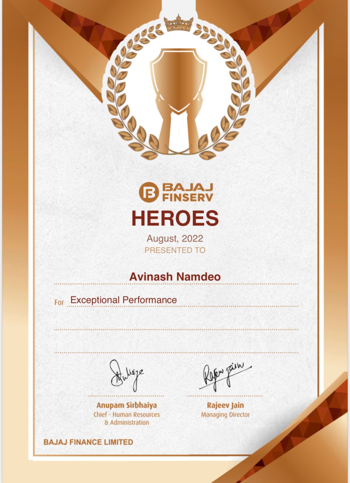 Avinash Namdeo on LinkedIn: #bajajfinserv #heroes | 10 comments Avinash Namdeo on LinkedIn: #bajajfinserv #heroes | 10 comments