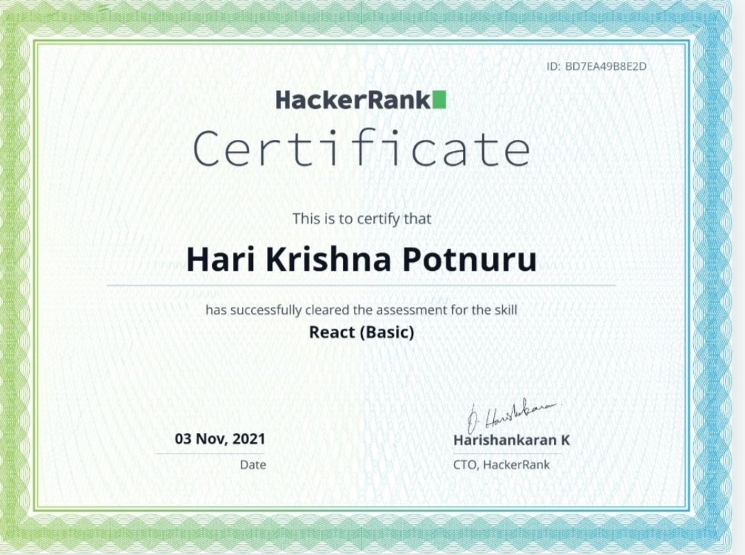 HARI KRISHNA POTNURU posted on LinkedIn HARI KRISHNA POTNURU posted on LinkedIn