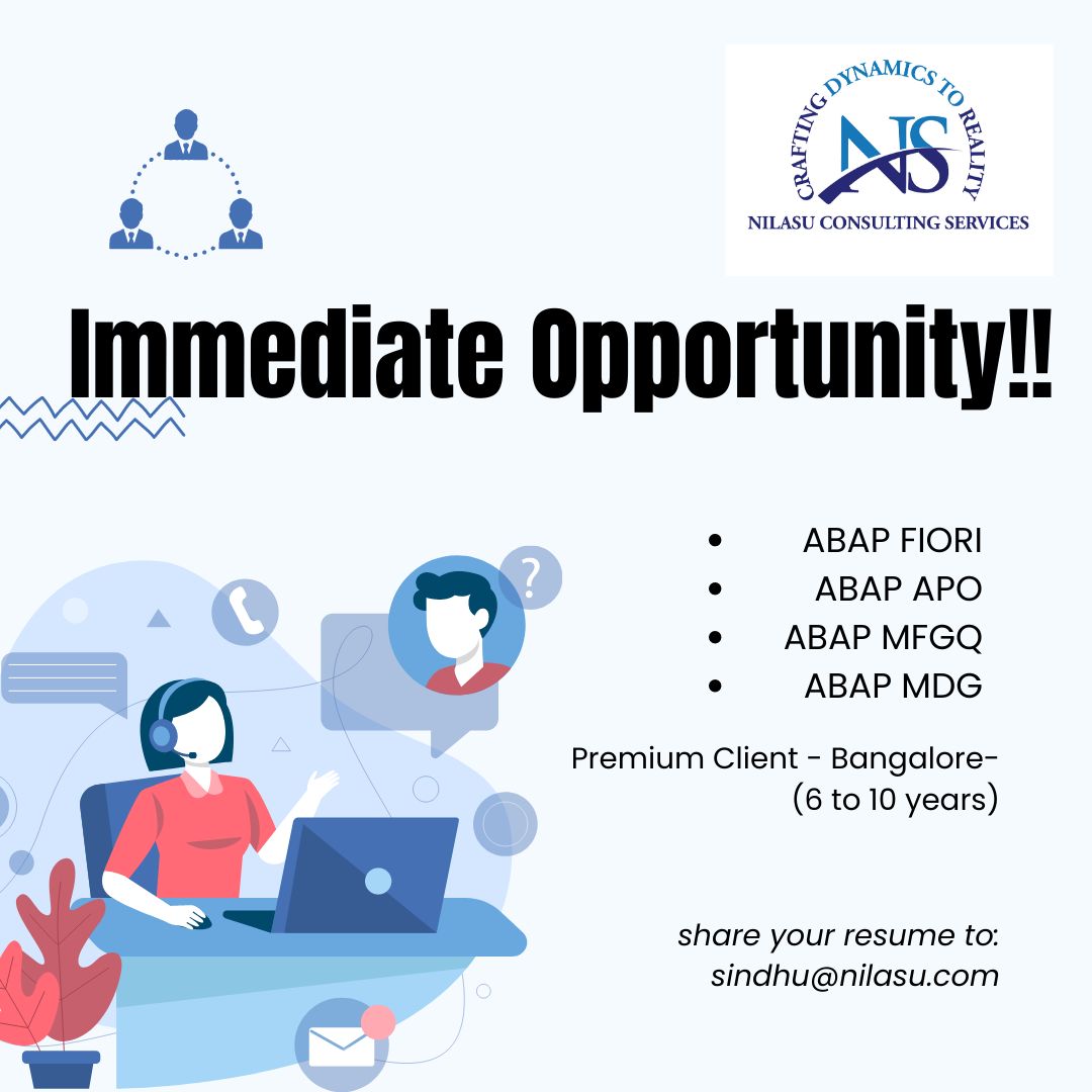 Sindhu Jackson on LinkedIn: #abap #apo #fiori #mfgqm #mdg # ... Sindhu Jackson on LinkedIn: #abap #apo #fiori #mfgqm #mdg # ...