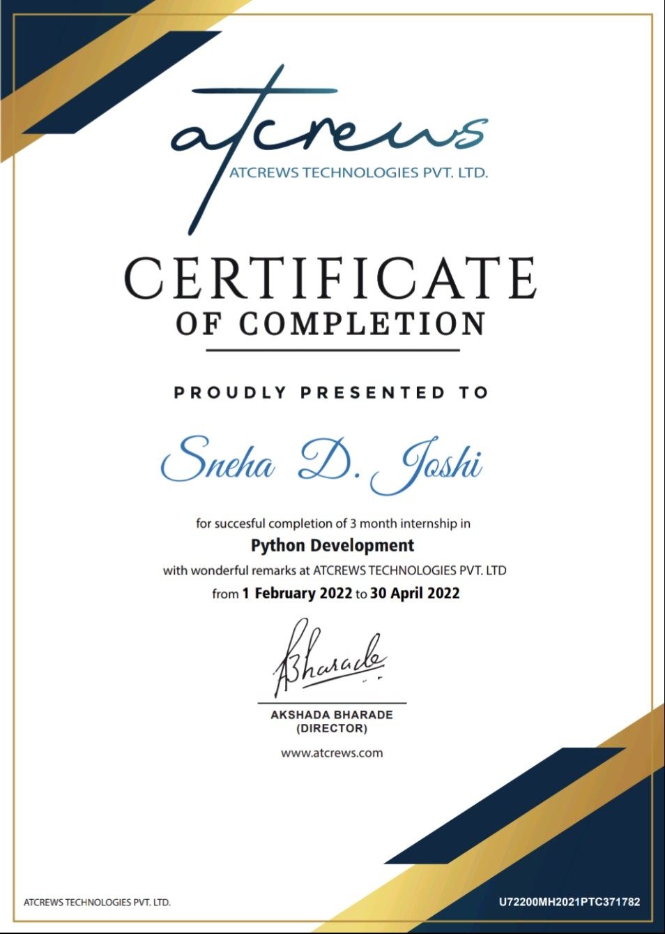 Sneha Joshi on LinkedIn: #python #internship #development # ... Sneha Joshi on LinkedIn: #python #internship #development # ...