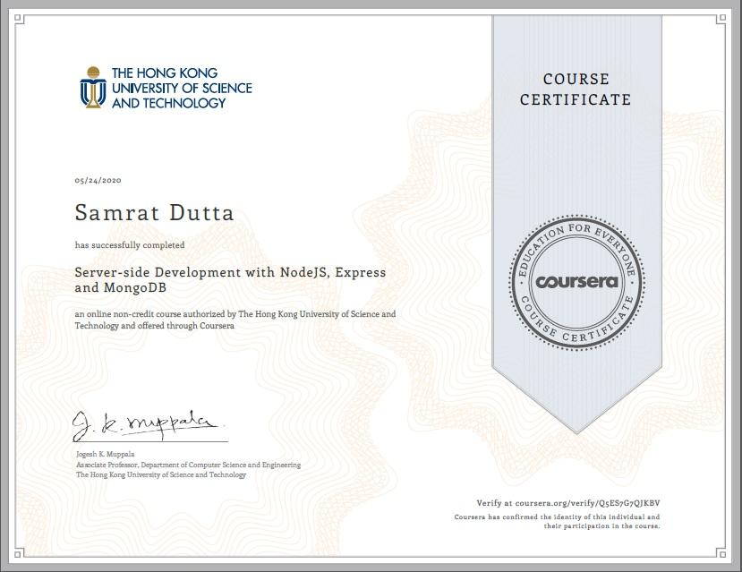 Samrat Dutta on LinkedIn: NodeJS and MongoDB together. A great course ... Samrat Dutta on LinkedIn: NodeJS and MongoDB together. A great course ...