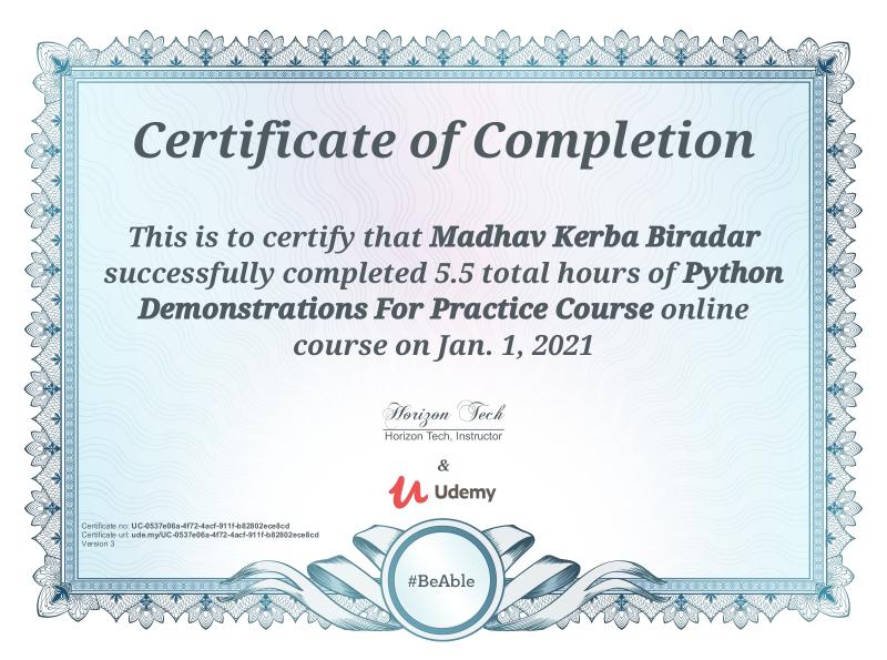 Madhav Biradar on LinkedIn: #pythonprogramming #udemycourse Madhav Biradar on LinkedIn: #pythonprogramming #udemycourse