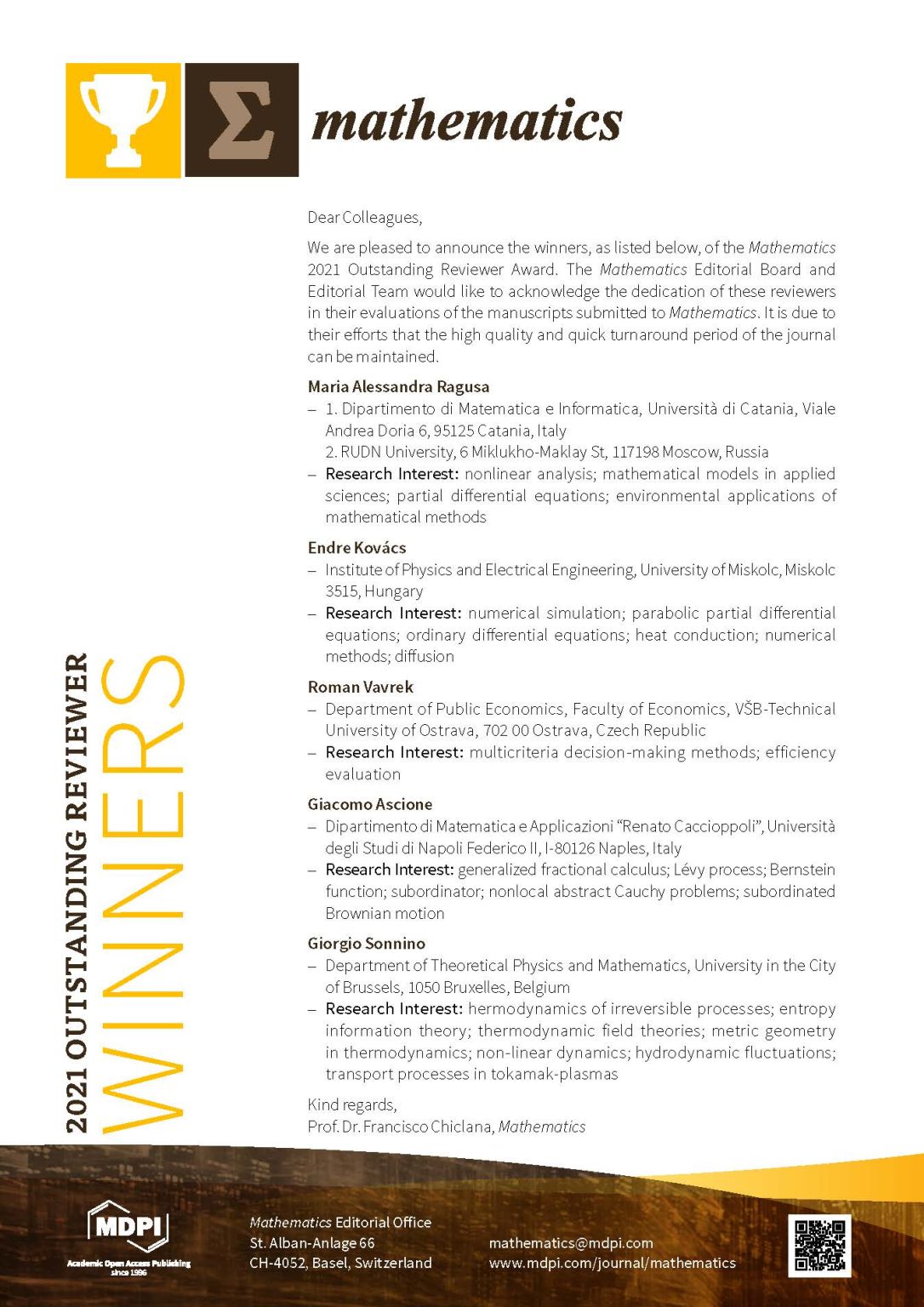 Mathematics MDPI on LinkedIn: #mathematics #reviewer Mathematics MDPI on LinkedIn: #mathematics #reviewer