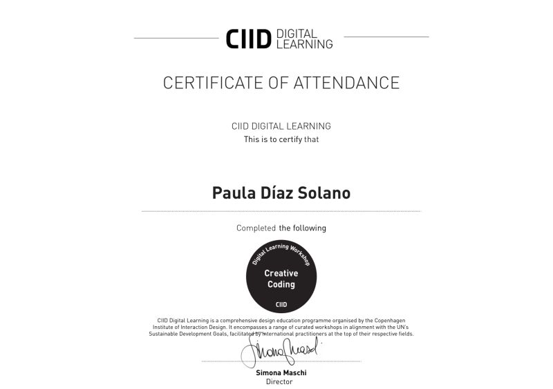 Paula Díaz Solano on LinkedIn: #ciid #creativecoding Paula Díaz Solano on LinkedIn: #ciid #creativecoding