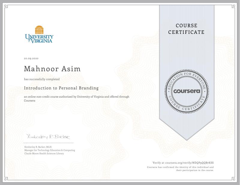 HAFIZA MAHNOOR ASIM on LinkedIn: #coursera #certificates # ... HAFIZA MAHNOOR ASIM on LinkedIn: #coursera #certificates # ...