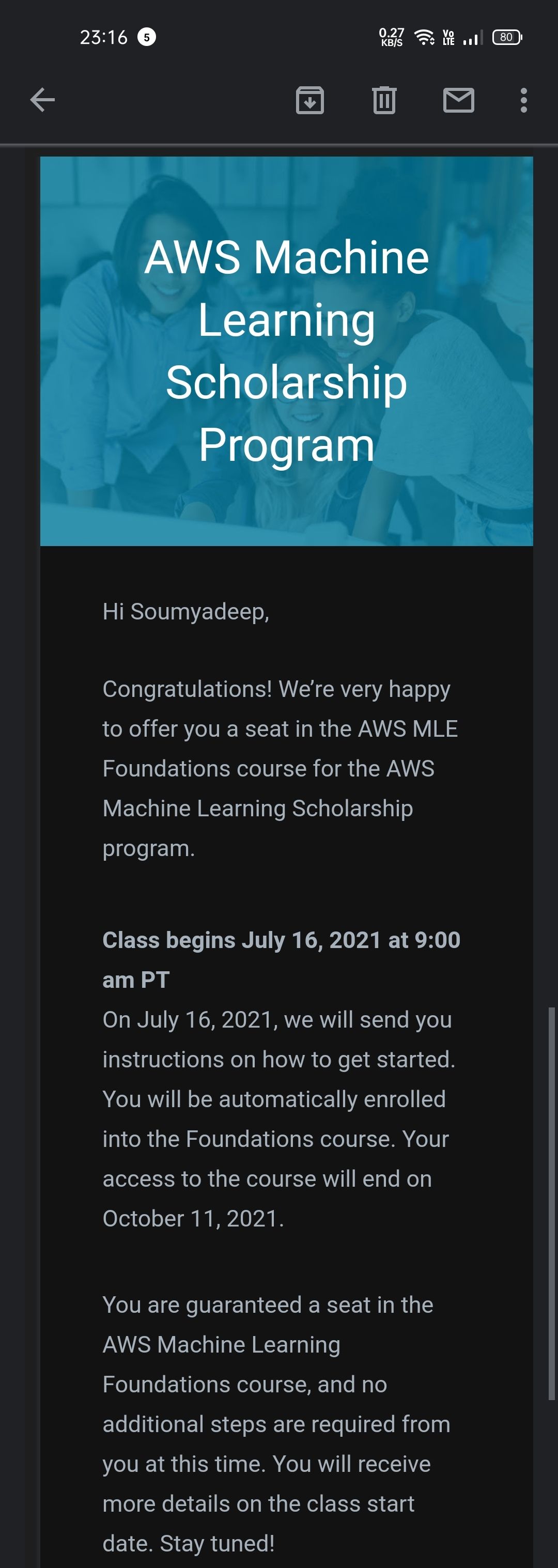 Soumyadeep Bhowmik on LinkedIn: #aws #udacityawsscholars #udacity Soumyadeep Bhowmik on LinkedIn: #aws #udacityawsscholars #udacity