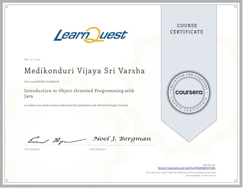 Medikonduri Vijaya sri varsha on LinkedIn: #java #objectorientedprogramming Medikonduri Vijaya sri varsha on LinkedIn: #java #objectorientedprogramming